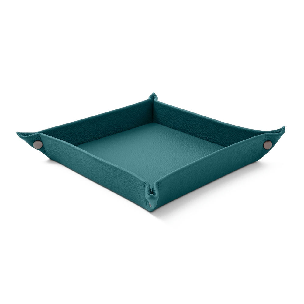 Real Leather Valet Tray Iris by Eglooh - With Brass Buttons - Eglooh