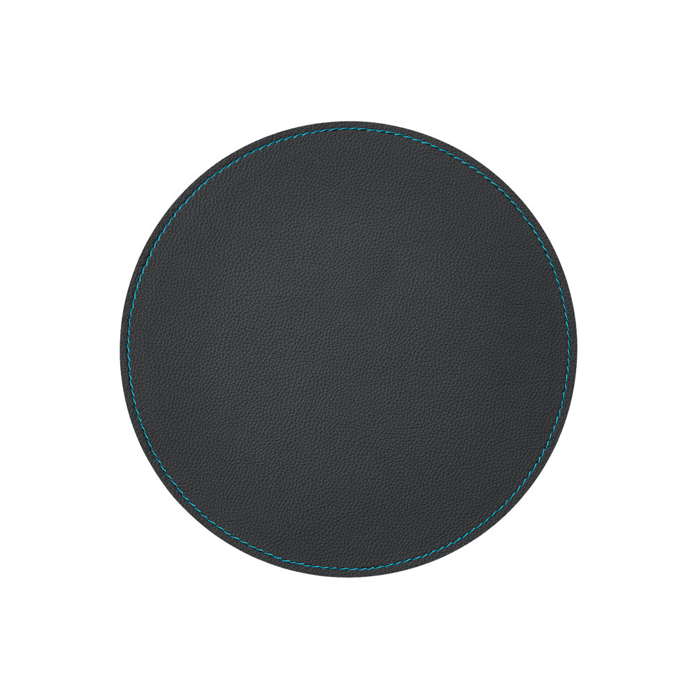 Rounded Real Leather Mouse Pad Apollo Deluxe - Contrasting Stitching ...